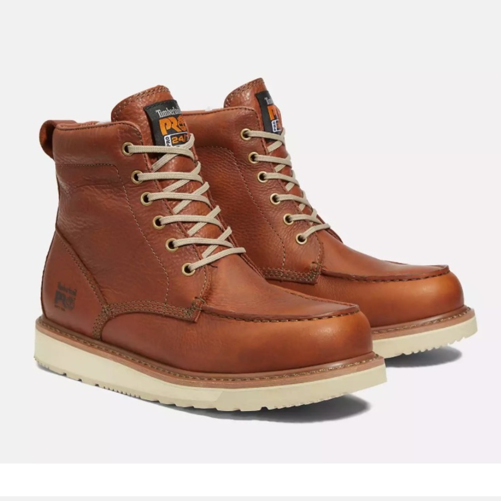 Men's Timberland Pro Wedge 6" Moc-Toe Work Boots Size… - Gem
